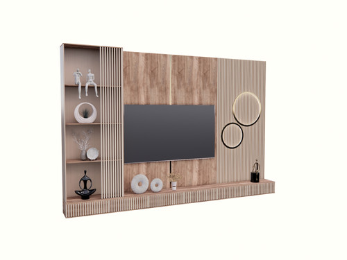 M Parametric Rack TV Panel 042 Entertaiment Blocks Revit Family ...