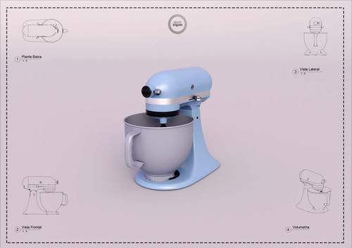 R Food Mixer 1 Revit High Quality | RevitImport