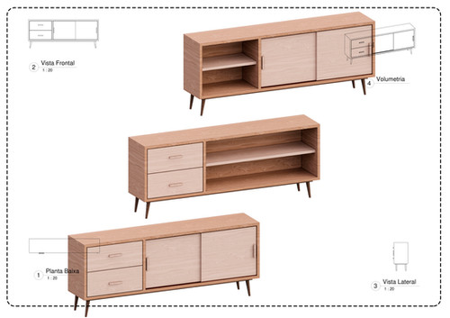 Parametric Sideboard with Sliding door Revit High Quality | RevitImport Parametric Sideboard with Sliding door Revit High Quality | RevitImport