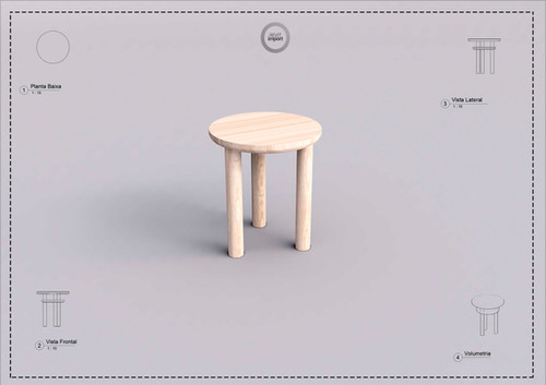 V Stool 4 Revit High Quality | RevitImport