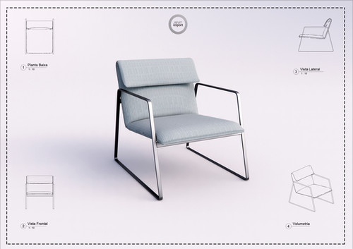 V Armchair 21 Revit High Quality | RevitImport