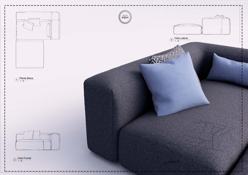 Y Sofa Modular 01 With Texturing Map | RevitImport