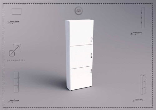 E Parametric Kitchen Cabinet 3 Doors Revit | RevitImport