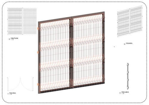 F Parametric Two Leaf Gate Revit High Quality | RevitImport