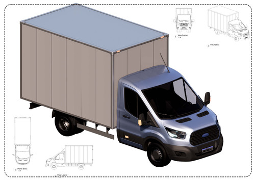L Ford Trasit Truck Revit High Quality | RevitImport