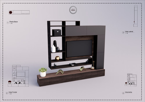 N Parametric TV Shelf Revit | RevitImport
