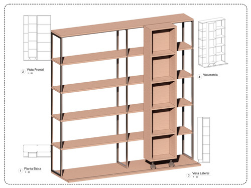Parametric Bookshelf Literatura Revit High Quality | RevitImport