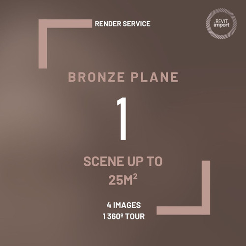Render Service Bronze Plan With 1 Scene | RevitImport