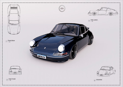 L Porsche 911 1970 Revit High Quality | RevitImport