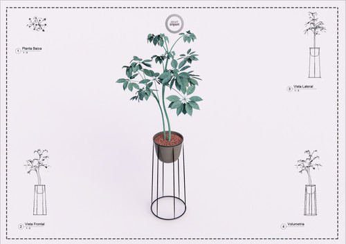 Plant 49 Vase Revit Scalable | RevitImport