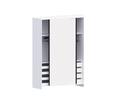 F Parametric MBC_140-01_Wardrobe Module With 03 Body 02 Sliding Door ...