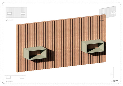 F Parametric Headboard 01 Modules Revit High Quality | RevitImport