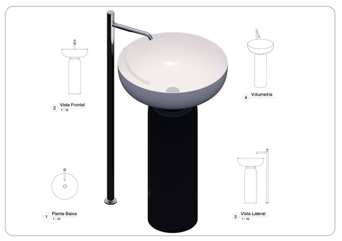 V Sink with Faucet 04 Revit High Quality | RevitImport