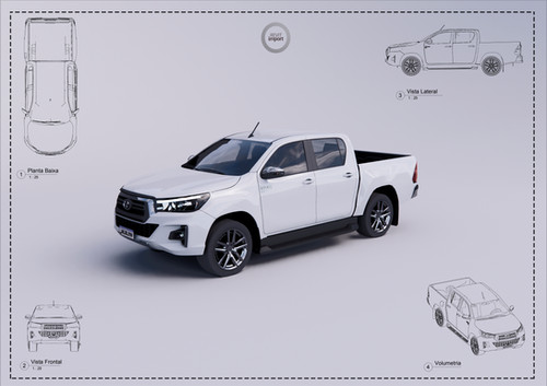 L Toyota Hilux Revit High Quality | RevitImport