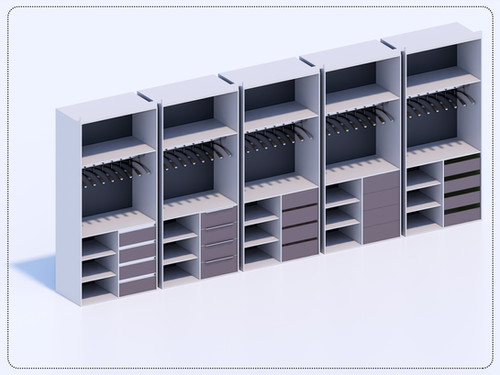 Parametric F MDF Closet 1 Revit High Quality | RevitImport