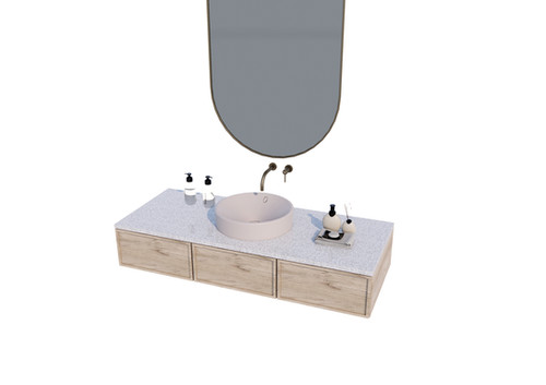 M Parametric Bathroom Decorated 003 Revit | RevitImport