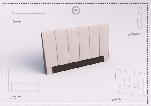 R Saraúma Headboard (178 x 20 x 130 cm) Revit | RevitImport