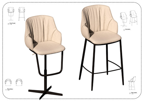 V Stool Bar Revit High Quality | RevitImport