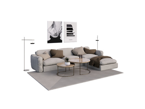 M SET Living Room 001 Revit | RevitImport