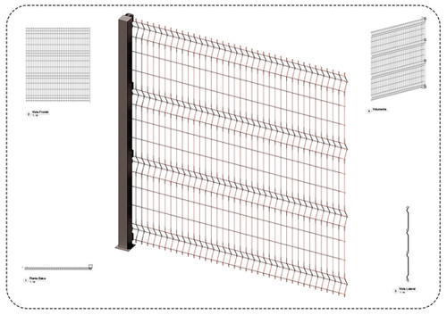 F Parametric Panel Fence Revit High Quality | RevitImport