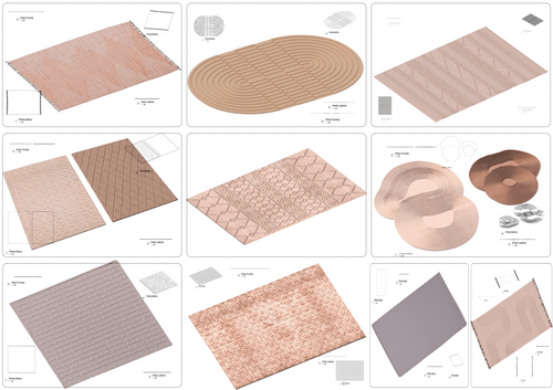 V SET 10 Carpets Scalable Revit High Quality | RevitImport