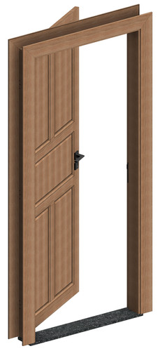 F Parametric Door PTG 025 Family Revit | RevitImport