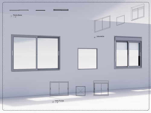 Parametric Windows B 01 High Quality | RevitImport