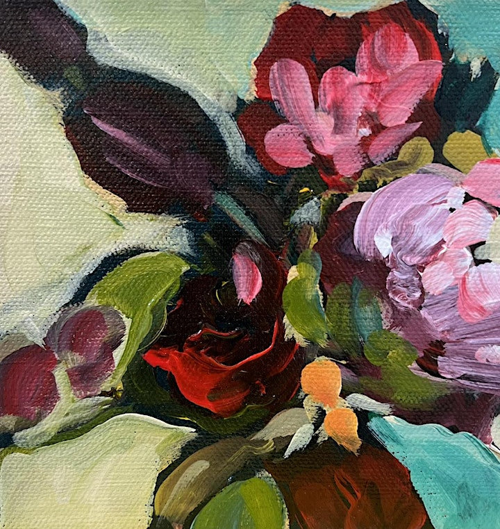 Bright Blossoms in Abstract Art Class | Art Vancouver