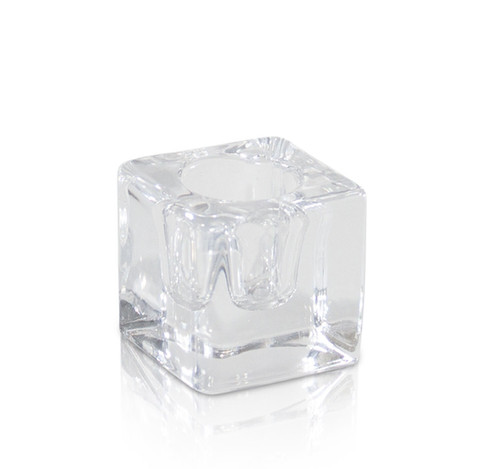 Glass Cube Taper Holder | Something Borrowed