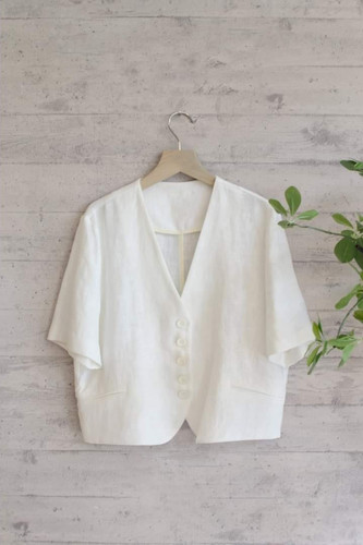REBECCA LINEN SHORT JACKET | Linen Life