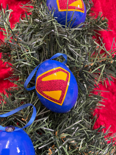 Superman 2025 Chicken egg ornament | The Eggnog Shop