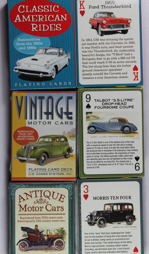 Three Automobile themed card decks | garstmuseum-1