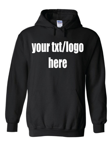 Custom Hoodie With Your Text or Logo Vinyl Print Custom Unisex Pullover ...