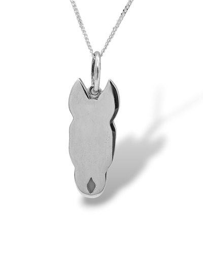 'Snip' Face Marking Giftware Sterling Silver Pendant | HeartHorseEquestrian