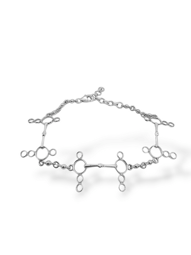 'Triple Mini Dutch Gag' Sterling Silver Adjustable Horse Bit Chain ...