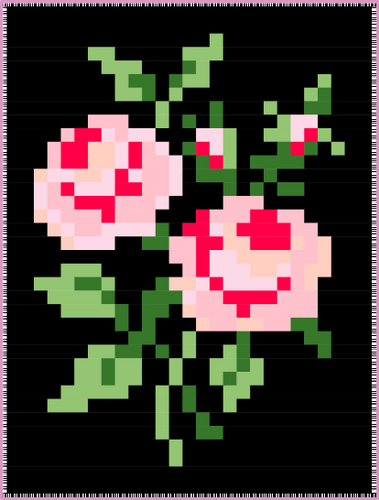 Pixelated Rose Quilt PDF Download Pattern | Sallieann Quilts