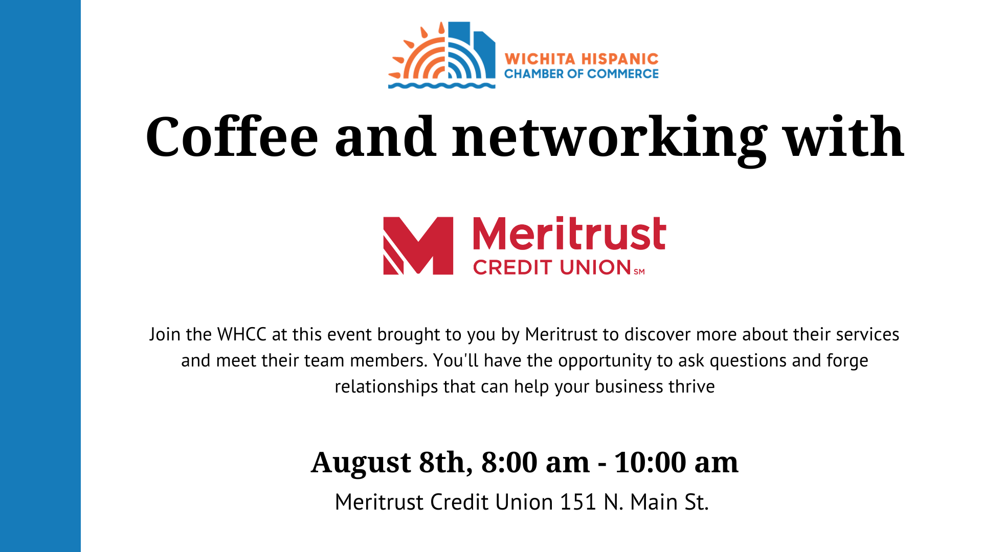 Coffee and networking with Meritrust Credit Union | WHCC