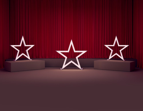 Stage with light up stars | tinyatelierbackdrops