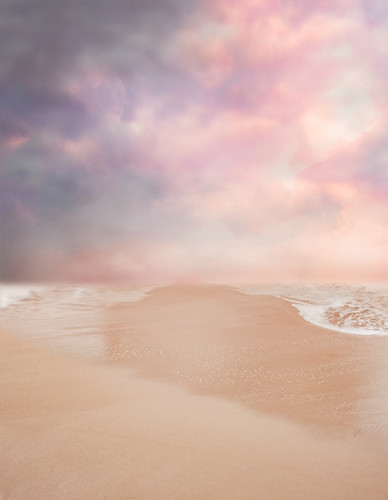 Gentle Dusky "Beach Walk Seaside" Floordrop | tinyatelierbackdrops