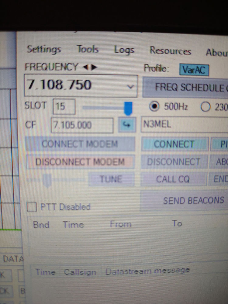 How does one put in a Center Frequency ? | VarAC