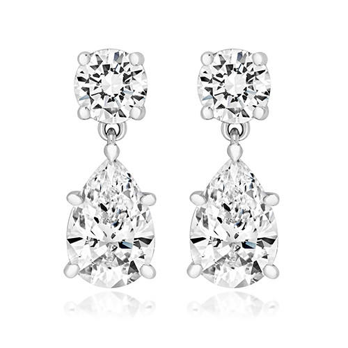 Double Drop Claw Set Earrings | McWhirters Jewellers