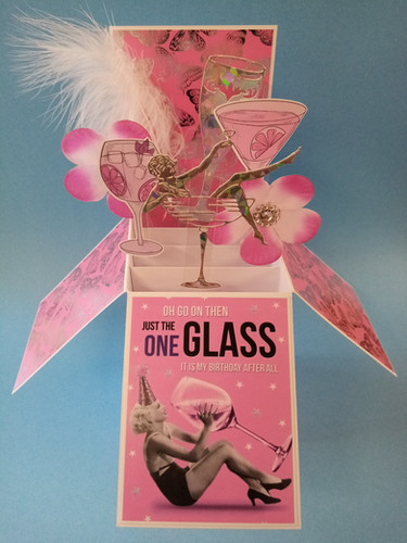 Ladies Birthday Card with Drink | C K Cards