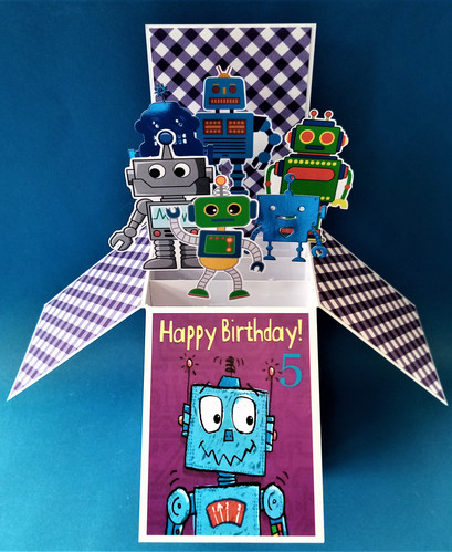 Boys 5th Birthday Card with Robots | C K Cards