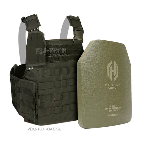 HYPERION ARMOR RF2/LEVEL III+ PLATE & BODY ARMOR OUTER SHELL - BK-LARGE ...