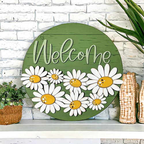 Welcome Daisy Door Sign | PaintedPalette
