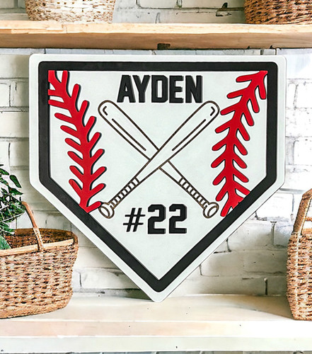 Personalized Home Plate Plaque | PaintedPalette