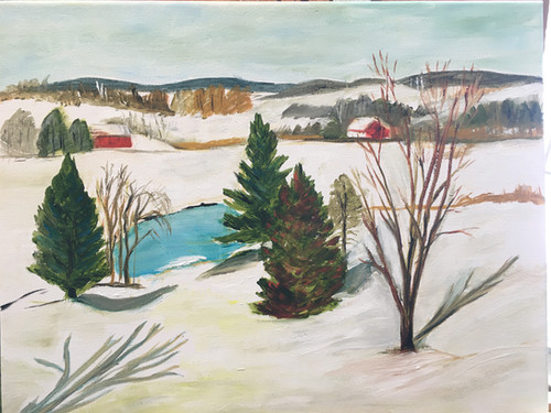 Winter View | Art with Lou Ann
