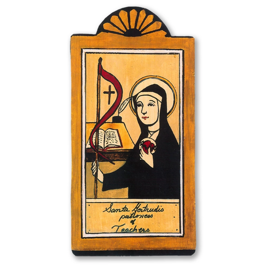 St Gertrudis Mini Wooden Retablo | Cathedral Shop