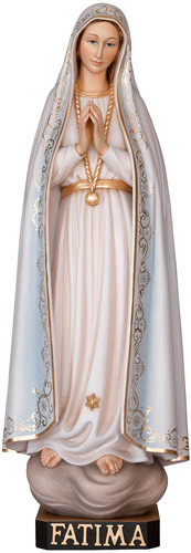 Our Lady of Fatima Wood Carved Statue | Cathedral Shop