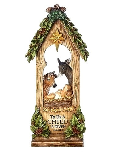 Nativity - Stable With Baby Jesus & Animals | Cathedral Shop